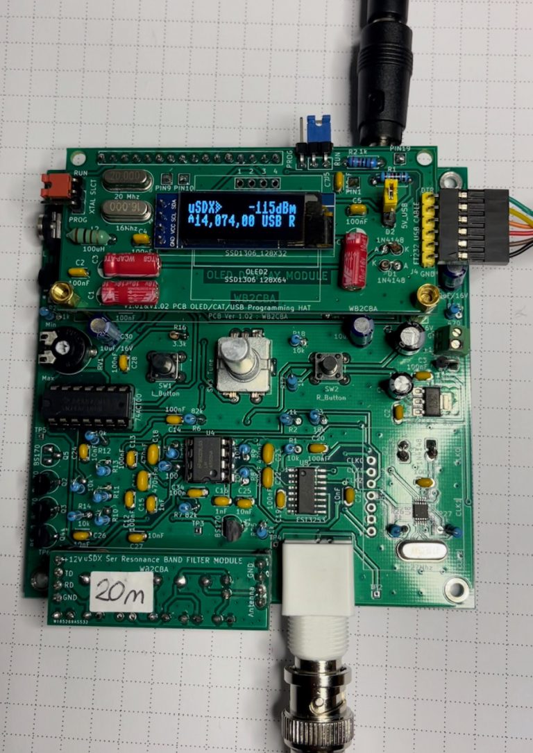 uSDX V1.01 and V1.02 PCBs – Adding OLED Display, CAT and USB ...