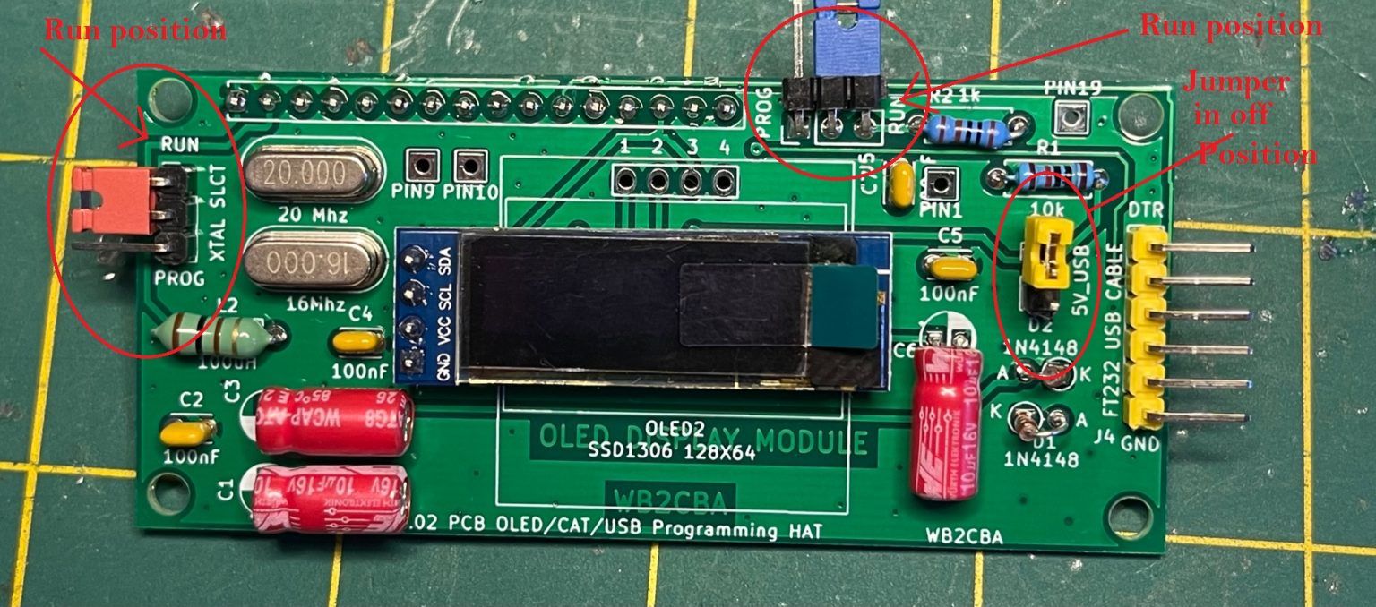 uSDX V1.01 and V1.02 PCBs – Adding OLED Display, CAT and USB ...